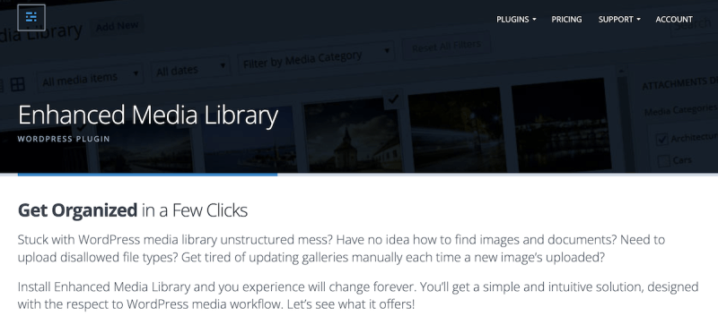 Enhanced Media Library Management For WordPress